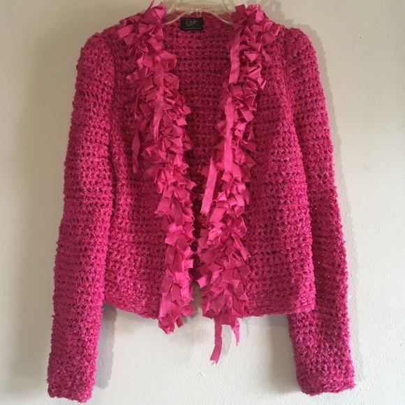 Estelle | Jackets & Coats | Vintage Fringe Jacket Ribbon Woven Y2k ...